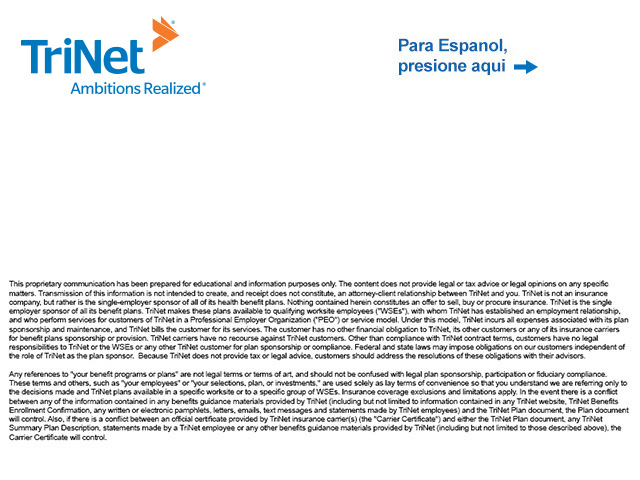 TriNet Open Enrollment